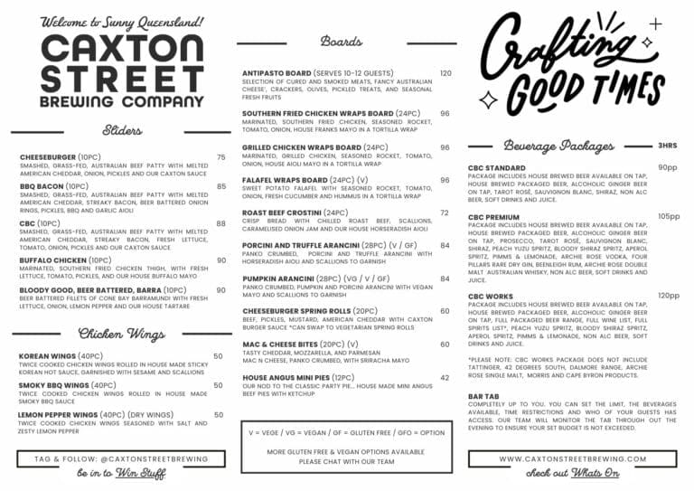 Functions | Caxton Street Brewing Co